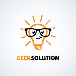 Geek or nerd logo set Royalty Free Vector Image