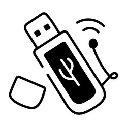 Usb hack Royalty Free Vector Image - VectorStock