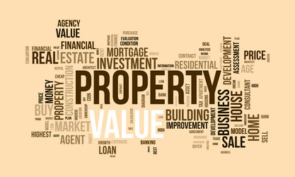 Word cloud background concept for value price Vector Image
