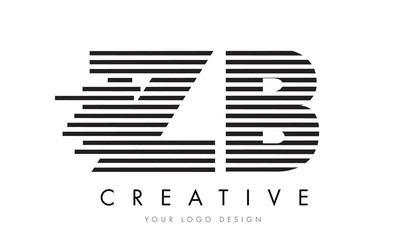 Creative gold letters zb z b logo with leading Vector Image