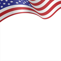 American flag corner Royalty Free Vector Image