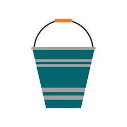 Gardening grey bucket concept Royalty Free Vector Image