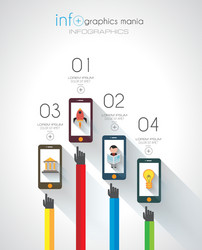 Flat ui design concepts for unique infographics Vector Image