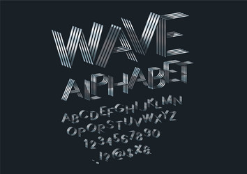 Wave font Royalty Free Vector Image - VectorStock