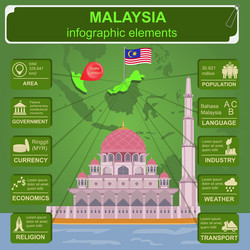Malaysia infographics statistical data sights Vector Image