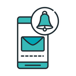 Phone message notification Royalty Free Vector Image