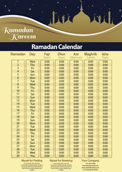 Ramadan mubarak sehri and iftari time Royalty Free Vector