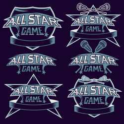 All star basketball sports logo emblem Royalty Free Vector