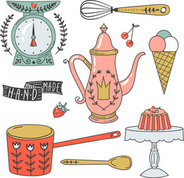 Baking icons Royalty Free Vector Image - VectorStock