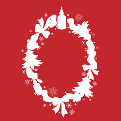 Christmas Frame Oval Vector Images (over 1,000)