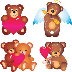 Valentine cute bear Royalty Free Vector Image - VectorStock