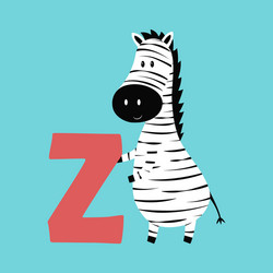 Cute animal alphabet with crocodile Royalty Free Vector