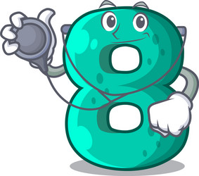 Cowboy raster version cartoon shaped number eight Vector Image