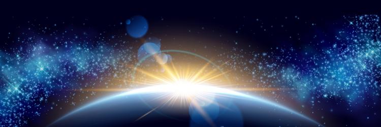 Colored space background Royalty Free Vector Image