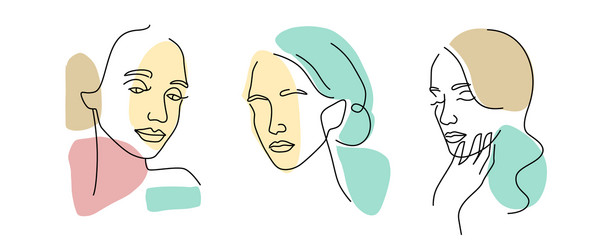 Continuous Line Abstract Face Vector Images (over 8,500) Continuous Line Abstract Face Vector Images (over 8,500)