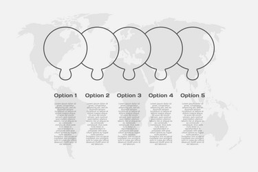 Five steps line infographic puzzle diagram Vector Image