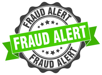 Fraud alert stamp sign seal Royalty Free Vector Image