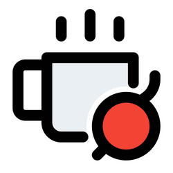 Fresh haw tea outline icon set Royalty Free Vector Image