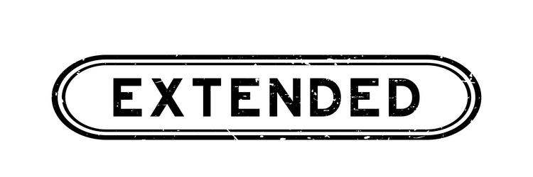 Grunge black extended word round rubber seal Vector Image