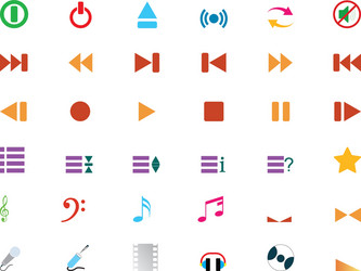 Colorful music note pattern Royalty Free Vector Image