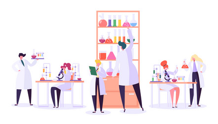 Research laboratory scientist working Royalty Free Vector