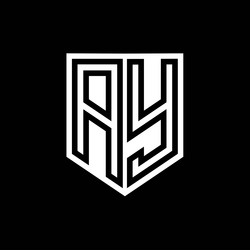 Ay logo monogram diamond abstract shape design Vector Image