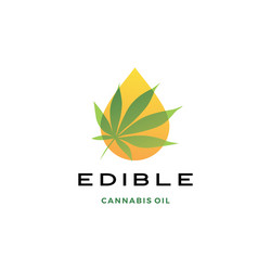 Medical cannabis logo round shape 3d Royalty Free Vector