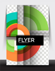 Circle design a4 flyer print template annual Vector Image