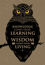 Knowledge comes from learning wisdom Royalty Free Vector