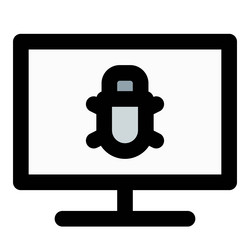 Malware identified in a computer system Royalty Free Vector