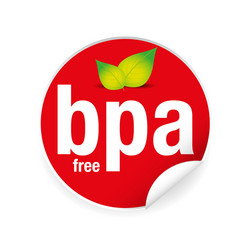 Bpa free stamp eco packaging stickers Royalty Free Vector