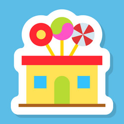 Candy shop sticker isolated flat stye icon Vector Image