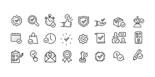 Orange check mark icon tick symbol in Royalty Free Vector