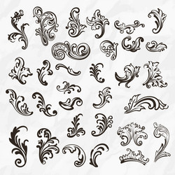 Small ornamental design elements Royalty Free Vector Image