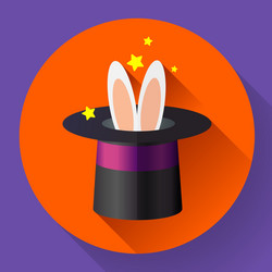 Rabbit in a magic hat Royalty Free Vector Image