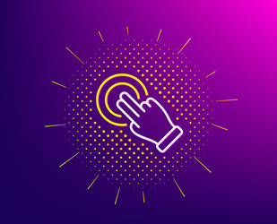Touchscreen gesture line icon click hand sign Vector Image