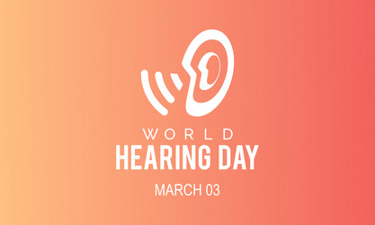 World hearing day template design for banner card Vector Image