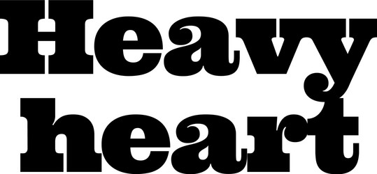 Heavy heart stamp on white Royalty Free Vector Image