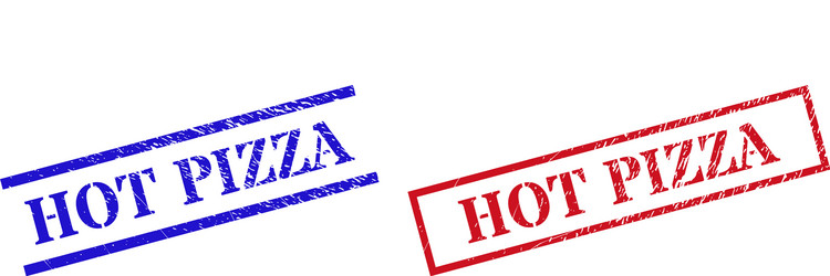 Pizza grunge rubber stamp watermarks Royalty Free Vector