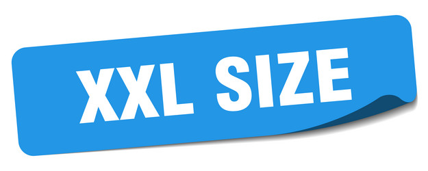 Xxl size sticker xxl size label Royalty Free Vector Image