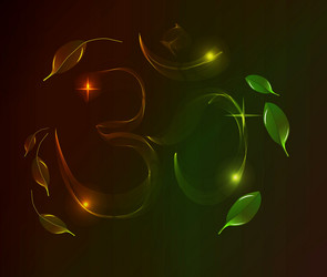 Abstract colorful om sign Royalty Free Vector Image