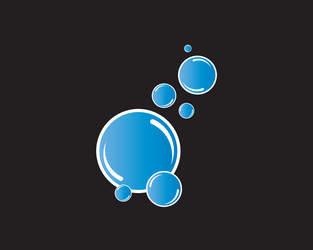 Bubble logo template icon Royalty Free Vector Image