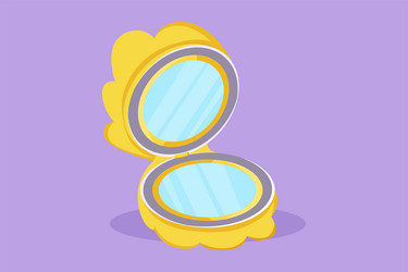 Graphic flat design drawing stylized face compact Vector Image