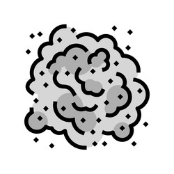 Dust home color icon Royalty Free Vector Image