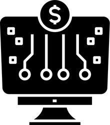 Income black icon concept Royalty Free Vector Image