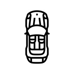 Engine car top view line icon Royalty Free Vector Image
