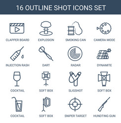 37 shot icons Royalty Free Vector Image - VectorStock