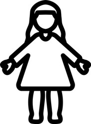 Line art baby dolls character cute outline baby Vector Image