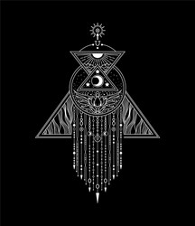 Occult esoteric cosmos Royalty Free Vector Image