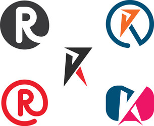 R letter logo business Royalty Free Vector Image